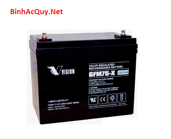 Ắc quy Vision 6FM75-X (12V-75Ah) – BinhAcQuy.Net