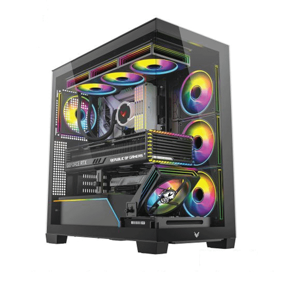 Thùng máy Case VSP Gaming X90 - Đen | Premium Led Light ARGB – TINHOCNGOISAO.COM