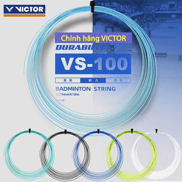 cước cầu lông chính hãng VICTOR VS100, bền bỉ, kiểm soát cầu tốt – hapica