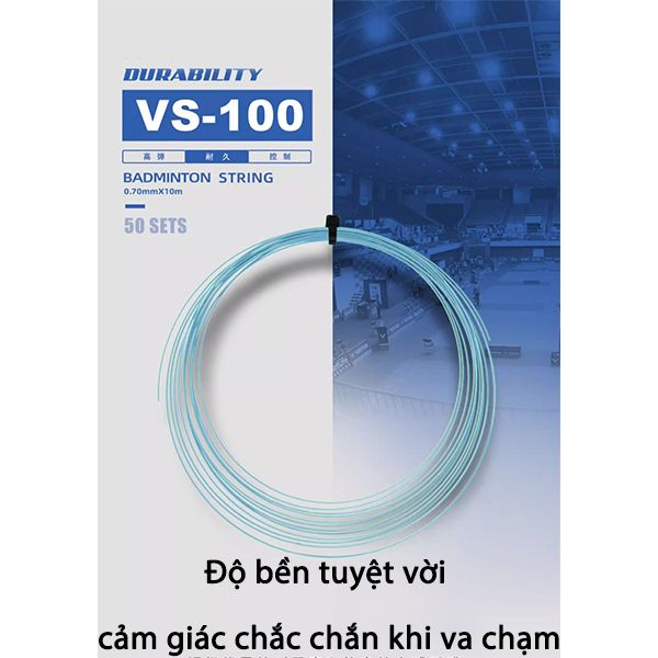 cước cầu lông chính hãng VICTOR VS100, bền bỉ, kiểm soát cầu tốt – hapica