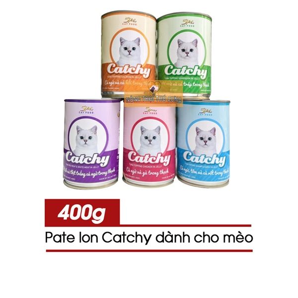 Pate Catchy Dành Cho Mèo Cá Ngừ Dạng Thạch - Lon 400g – Nông Trại Thú Cưng