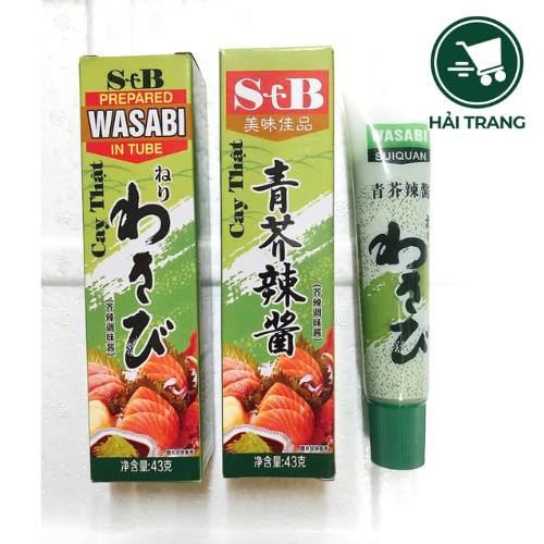 Mù Tạt Wasabi SB Xanh Tuýp 43G - Cay Thật | Hải Trang 3 Hàng Khoai