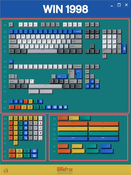 80Retros Win 1998 Keycap Set – The Keebs Store