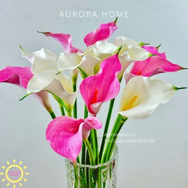 Cành Hoa Rum Cala Lily Giả Cao Cấp Hoa Giả Cao Cấp Aurora Home