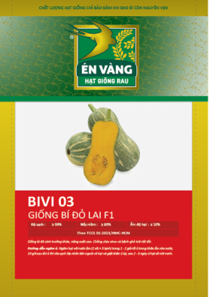 Bivi 03 - Bí đỏ lai F1 (100 hạt) – Hạt giống Trường Phúc