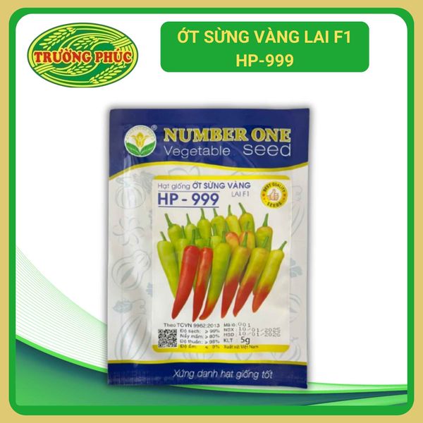 Ớt sừng vàng lai F1 HP-999 (5g) – Hạt giống Trường Phúc