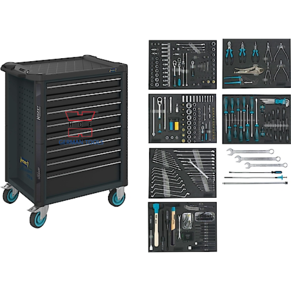 XE ĐẨY ĐỰNG DỤNG CỤ 8 NGĂN HAZET 179NT-8-RAL7016/2 – germantools