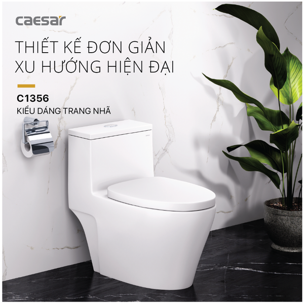 BÀN CẦU 1 KHỐI CAESAR C1356 – Đức Việt Ceramic