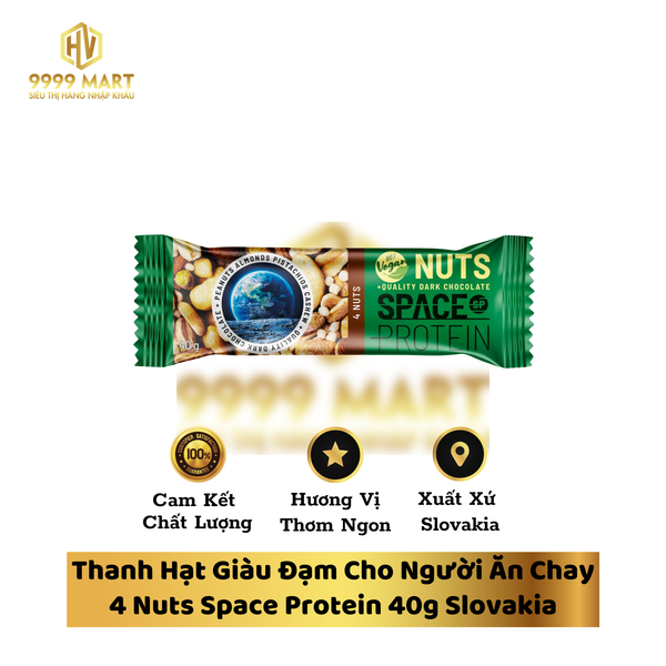 Thanh Hạt Giàu Đạm Cho Người Ăn Chay 4 Nuts Space Protein 40g Slovakia – Siêu Thị Hàng Nhập Khẩu ...