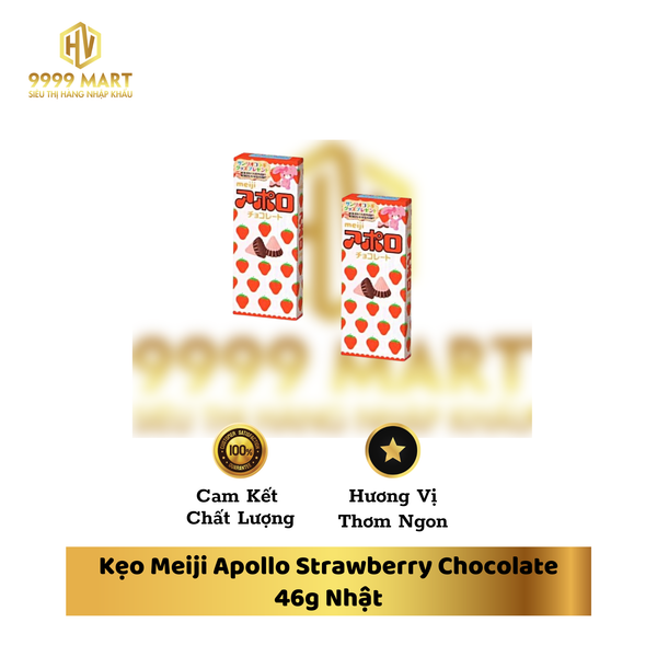 Kẹo Meiji Apollo Strawberry Chocolate 46g Nhật – Siêu Thị Hàng Nhập Khẩu 9999