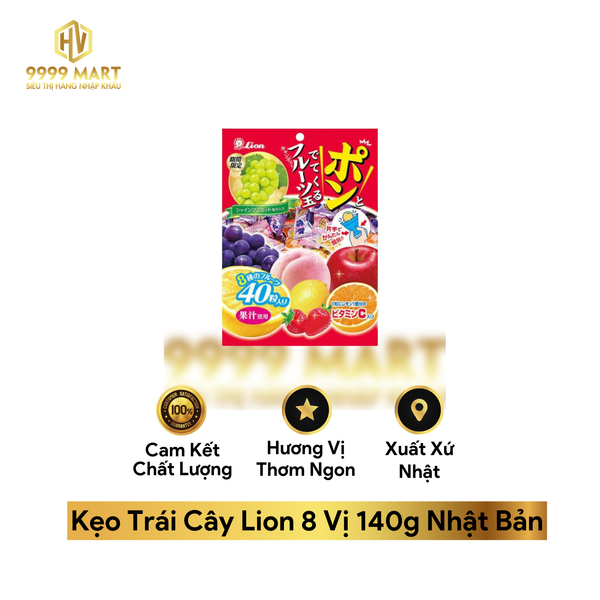 Kẹo Trái Cây Lion 8 Vị 140g Nhật Bản – Siêu Thị Hàng Nhập Khẩu 9999