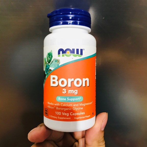 NOW BORON 3MG 100 VIÊN – GymWhey Shop