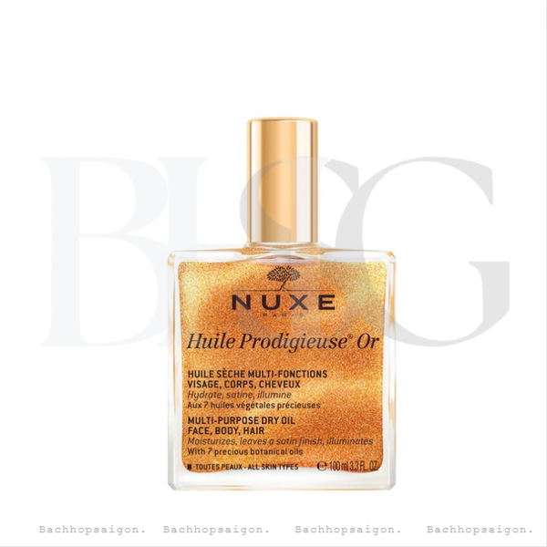 Dầu khô nhũ Nuxe huile prodigieuse dry oil shimmer 100ml– BÁCH HỢP SÀI GÒN