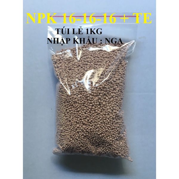 NPK 16-16-16 + TE (gói lẻ 1 kg) NHẬP KHẨU NGA – Vât Tư Nông Nghiệp Nông Xanh