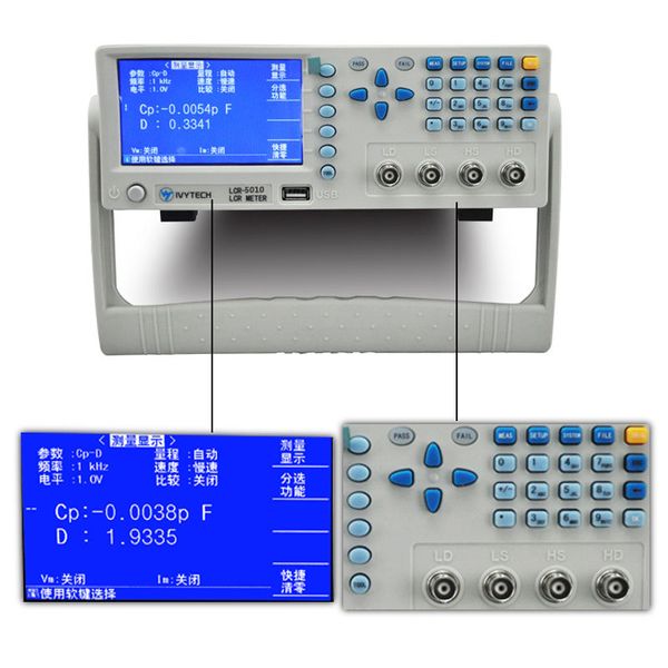 Lcr5010 100hz-10khz Máy Đo Cầu Lcr Kỹ Thuật Số Có Độ Chính Xác Cao Máy Đo Điện Cảm Điện Trở Lcr ...