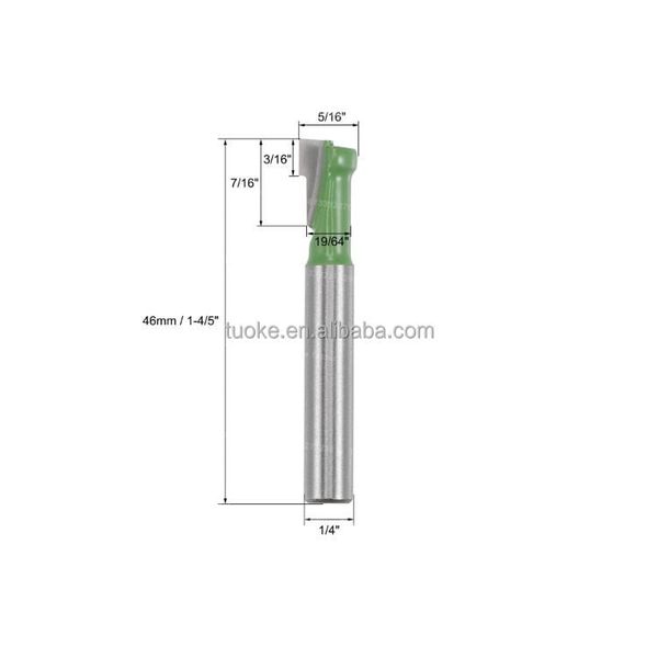Tuoke Tk1075 1/4 Shank Chế Biến Gỗ Công Cụ Cắt Cho Carbide Cutter Gỗ R – Chima.vn – Máy móc ...