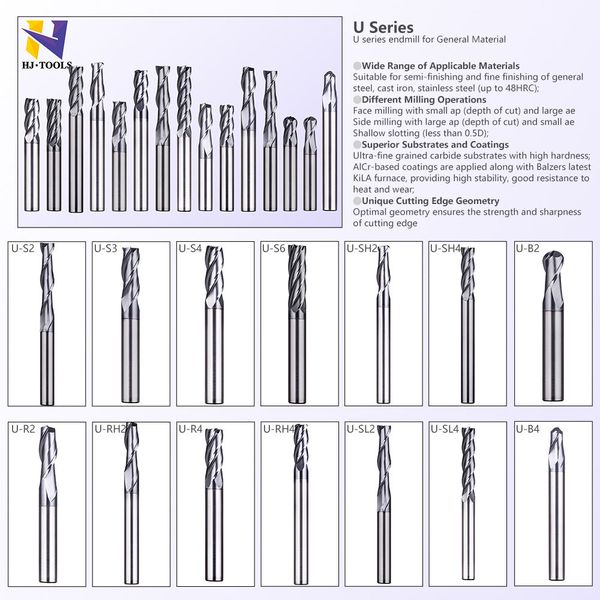 Hongjiang Fresas Máy Cắt Phay Vuông Cacbua 4 Rãnh Cho Gia Công Thông T – Công Xưởng Máy - Vật Tư ...
