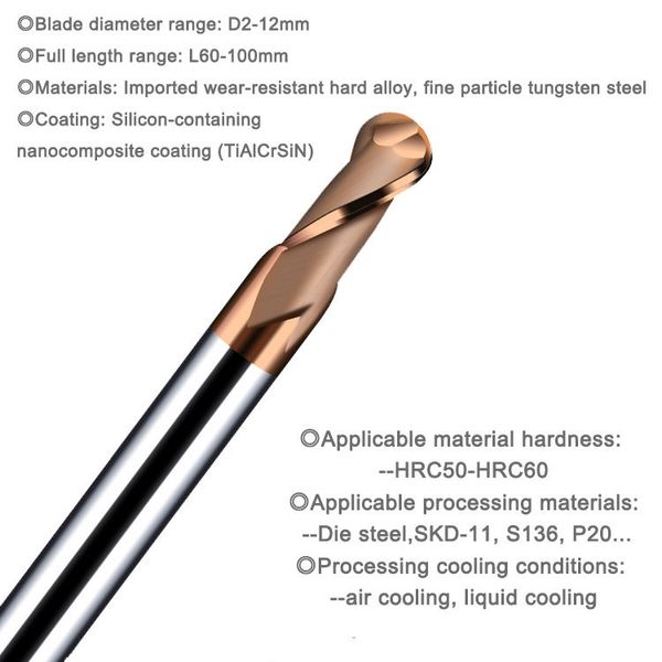 Dụng Cụ Cắt Cnc 2 Sáo Hrc60 Cacbua Đầu Dao Phay Thép Vonfram Hợp Kim M – Chima.vn – Máy móc ...