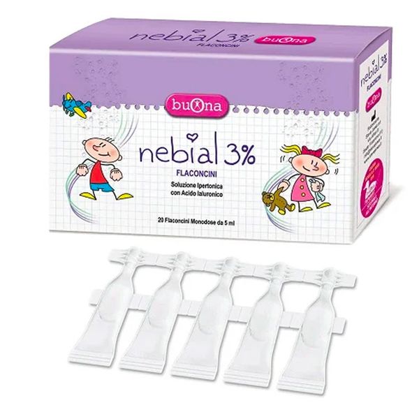 Dung dịch muối ưu trương nhỏ mũi Nebial 3% flaconcini/ Nebianax 3% fla