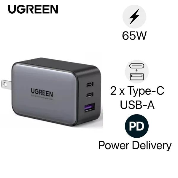 Bộ sạc nhanh GaN Nexode 65W Ugreen CD244 10334 chính hãng – GEARVN.COM
