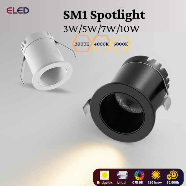 Đèn Led âm trần spotlight ELED SM1 Sixma cao cấp CRI >98 chống chói – Công ty TNHH công nghệ ...