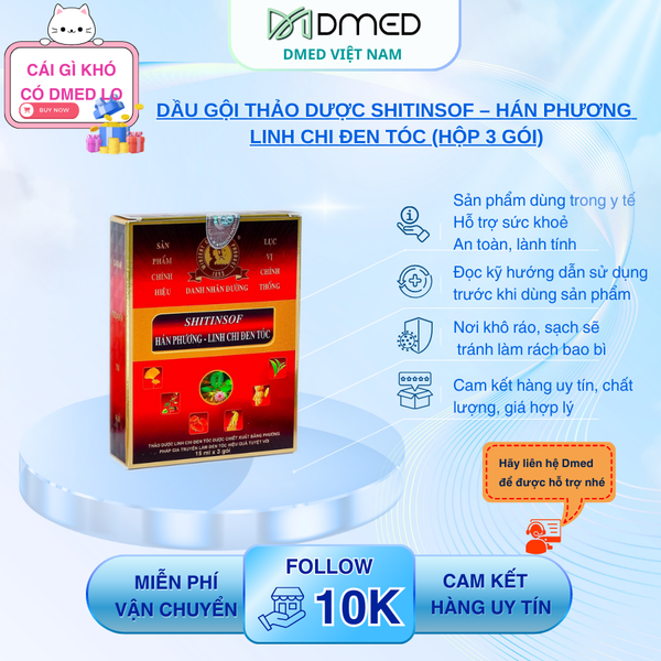 Dầu gội shitinsof hán phương linh chi đen tóc amepro (h/3g/15ml) – DMED Việt Nam