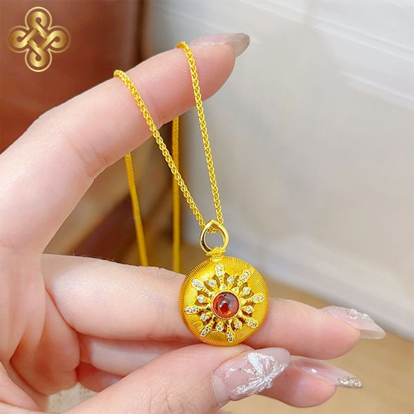 สร้อยคอดิสก์ไลท์ทับทิมสตาร์ไลท์เพชร – Mango Amulet