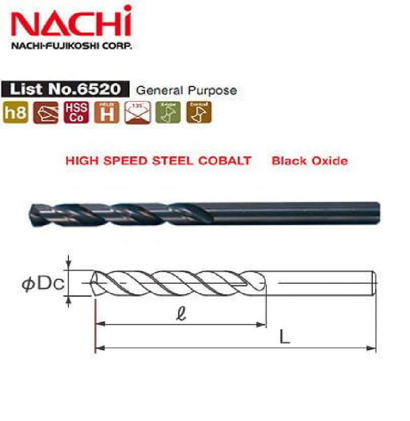 Mũi khoan inox Nachi L6520-008 – hnptool
