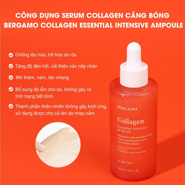 Serum Collagen Căng Bóng Bergamo Collagen Essential Intensive Ampoule