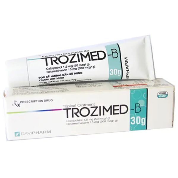 Thuốc mỡ Trozimed-B Davipharm điều trị bệnh vảy nến thông thường (30g) – Nhathuocsunrose.vn ...