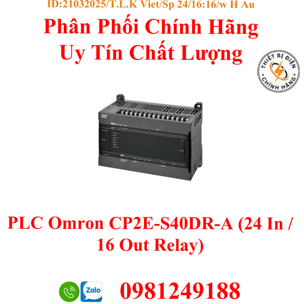 PLC Omron CP2E-S40DR-A (24 In / 16 Out Relay) – thietbidienchinhhang