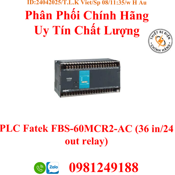 PLC Fatek FBS-60MCR2-AC (36 in/24 out relay) – thietbidienchinhhang