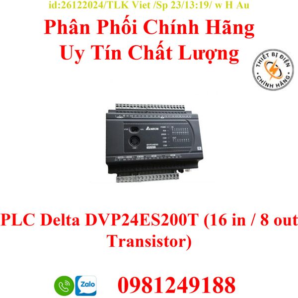 PLC Delta DVP24ES200T (16 in / 8 out Transistor) – thietbidienchinhhang