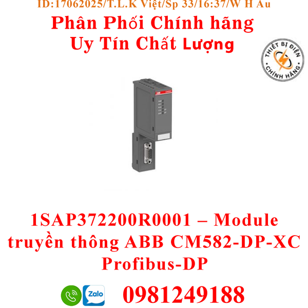 Module 1SAP372200R0001 – Module truyền thông ABB CM582-DP-XC Profibus- – thietbidienchinhhang