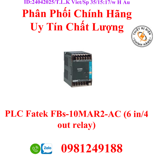 PLC Fatek FBs-10MAR2-AC (6 in/4 out relay) – thietbidienchinhhang