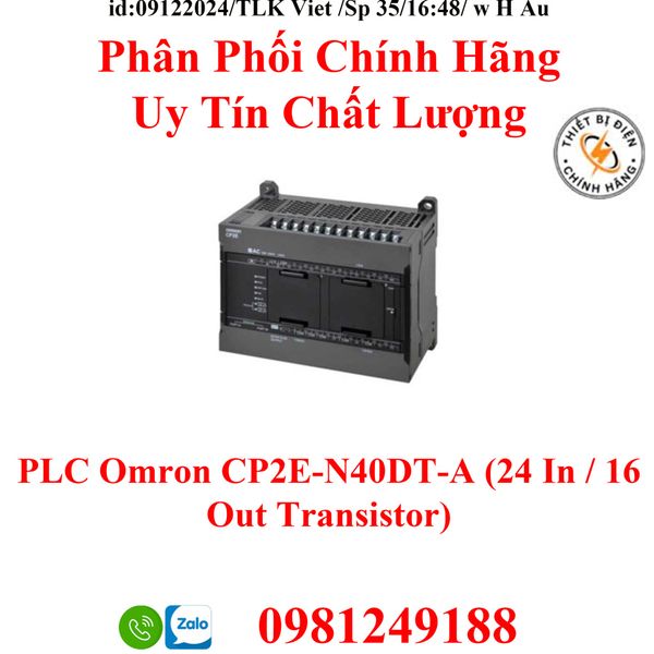 PLC Omron CP2E-N40DT-A (24 In / 16 Out Transistor) – thietbidienchinhhang