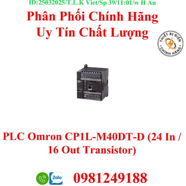 PLC Omron CP1L-M40DT-D (24 In / 16 Out Transistor) – thietbidienchinhhang