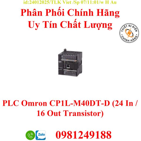 PLC Omron CP1L-M40DT-D (24 In / 16 Out Transistor) – thietbidienchinhhang