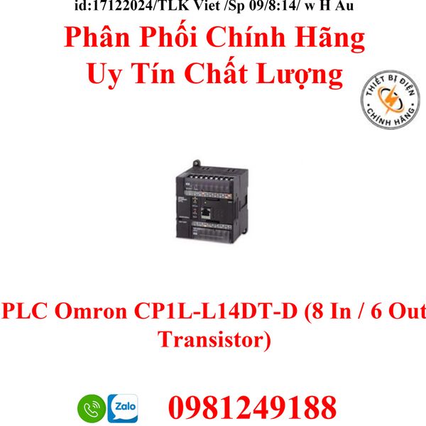 PLC Omron CP1L-L14DT-D (8 In / 6 Out Transistor) – thietbidienchinhhang