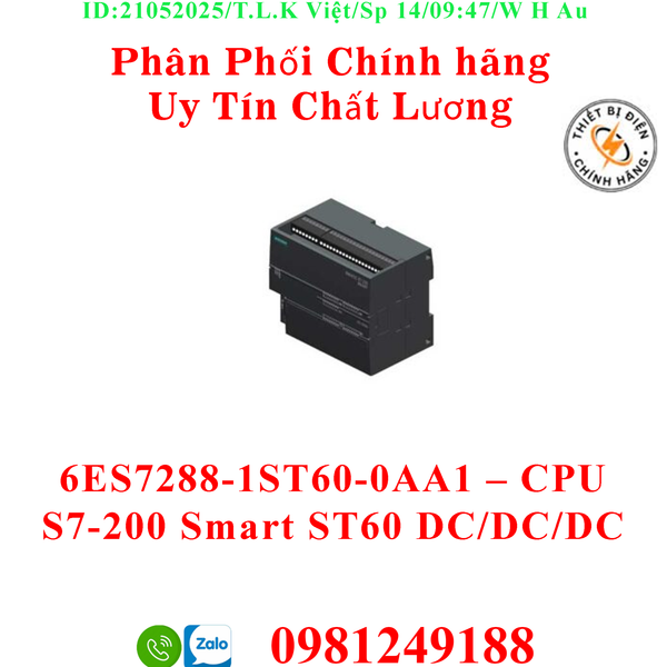 CPU 6ES7288-1ST60-0AA1 – CPU S7-200 Smart ST60 DC/DC/DC – thietbidienchinhhang
