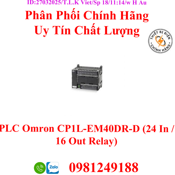 PLC Omron CP1L-EM40DR-D (24 In / 16 Out Relay) – thietbidienchinhhang