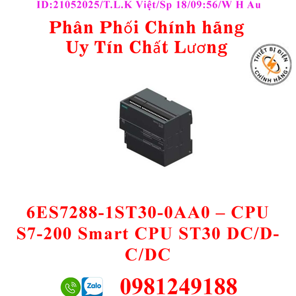 CPU 6ES7288-1ST30-0AA0 – CPU S7-200 Smart CPU ST30 DC/DC/DC – thietbidienchinhhang