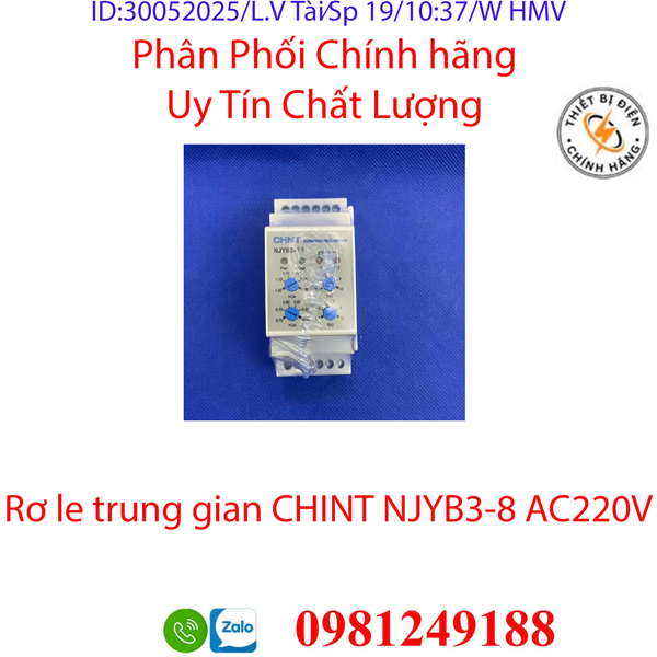 Rơ le trung gian CHINT NJYB3-8 AC220V – thietbidienchinhhang