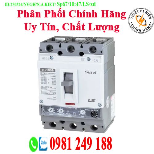 MCCB LS TS100N FTU100 3P 50kA 40A, 50A, 63A, 80A, 100A – thietbidienchinhhang