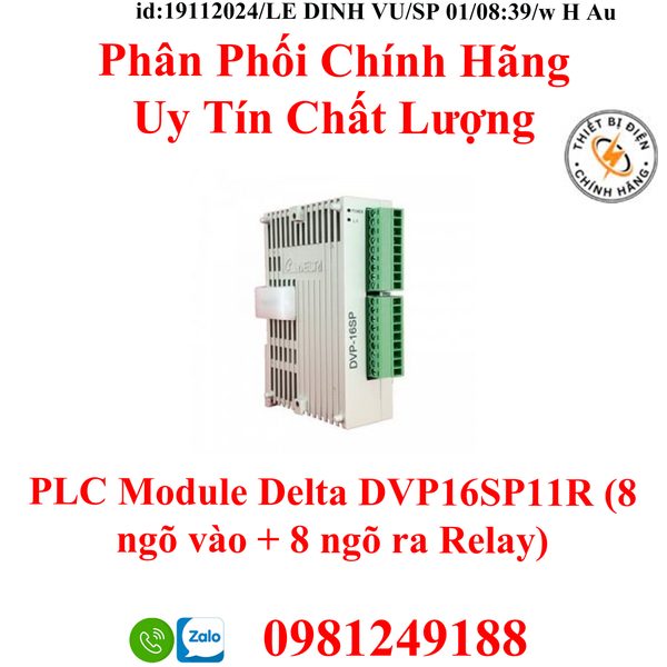 PLC Module Delta DVP16SP11R (8 ngõ vào + 8 ngõ ra Relay) – thietbidienchinhhang