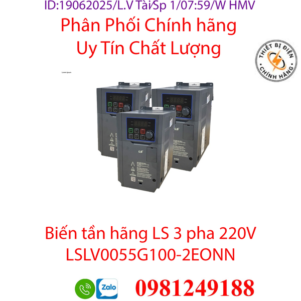 Biến tần hãng LS 3 pha 220V LSLV0055G100-2EONN – thietbidienchinhhang