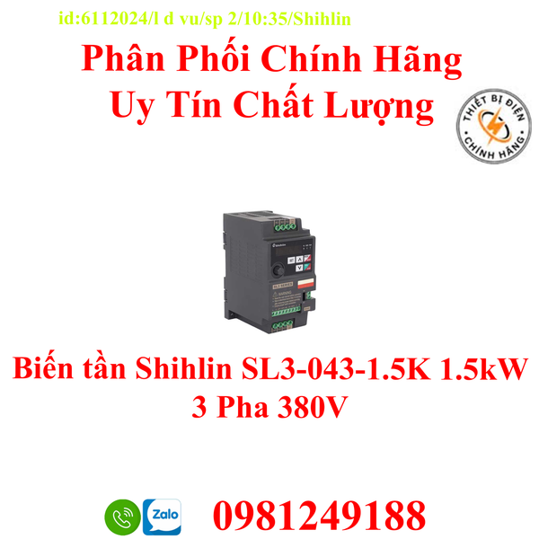 Biến tần Shihlin SL3-043-1.5K 1.5kW 3 Pha 380V – thietbidienchinhhang
