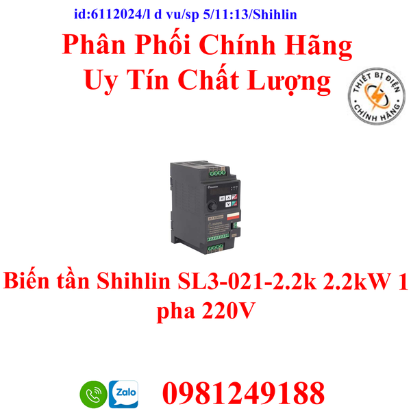 Biến tần Shihlin SL3-021-2.2k 2.2kW 1 pha 220V – thietbidienchinhhang