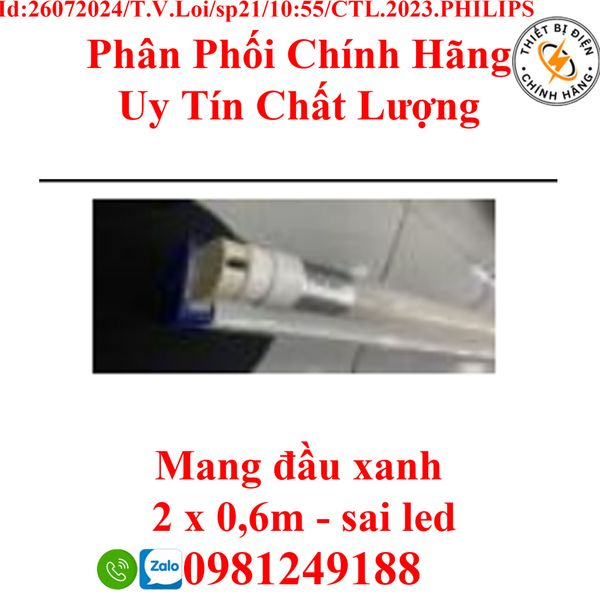 Máng đầu xanh 2 x 0,6m - sài led – thietbidienchinhhang