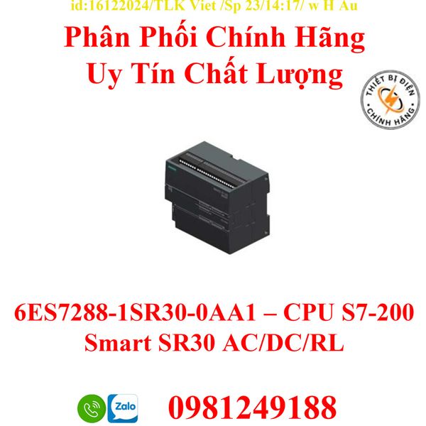 CPU 6ES7288-1SR30-0AA1 – CPU S7-200 Smart SR30 AC/DC/RL – thietbidienchinhhang
